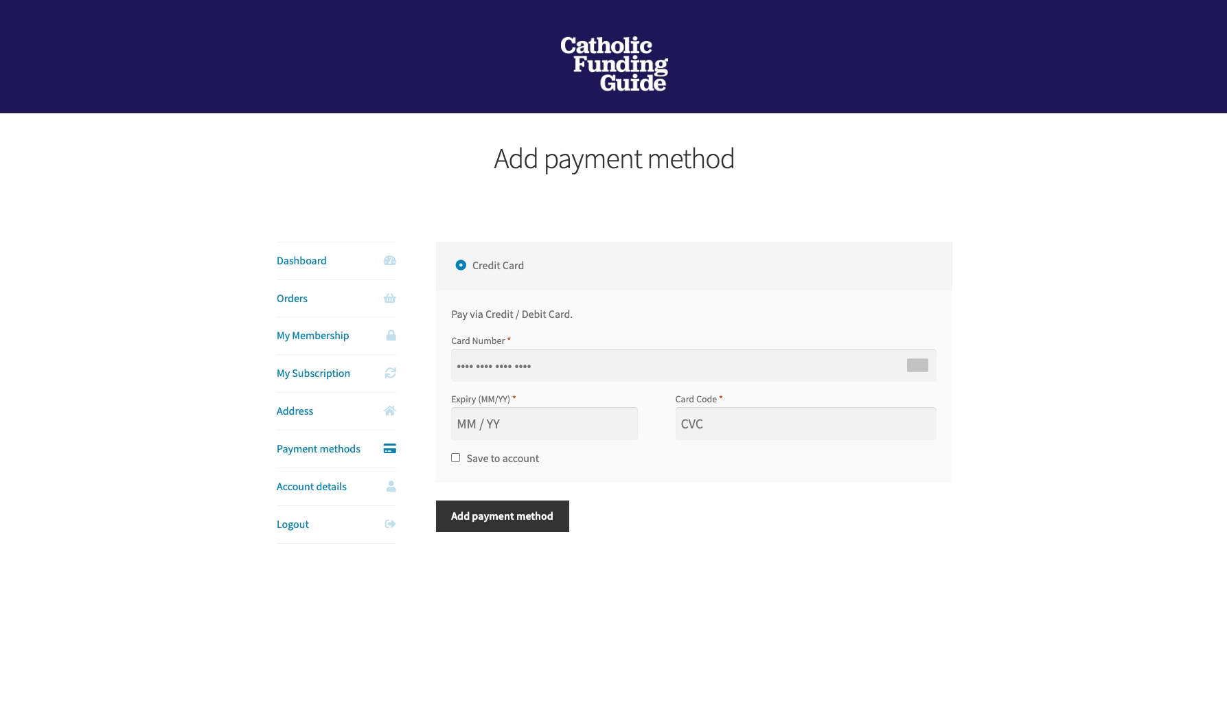 Catholic Funding Guide Support Center