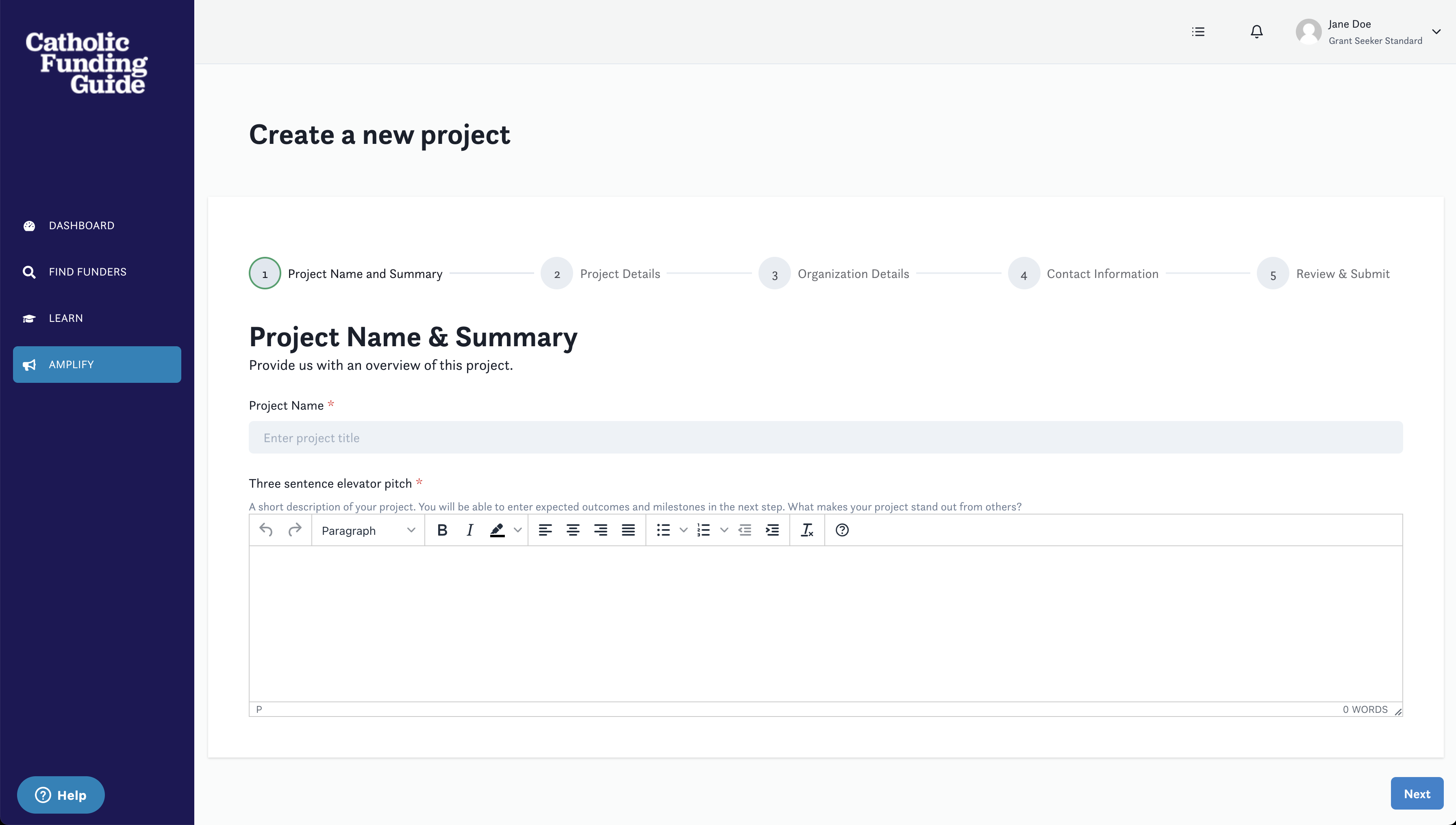 Catholic Funding Guide Support Center